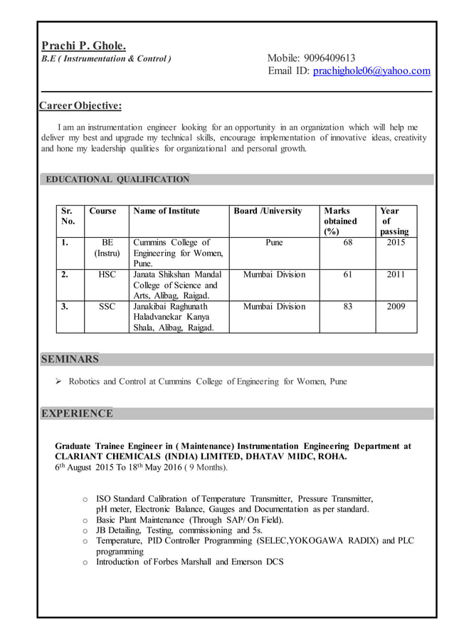Prachi resume | PDF