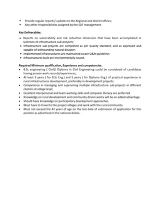 SDF06_ ToR of District Officer T&E | PDF | Free Download