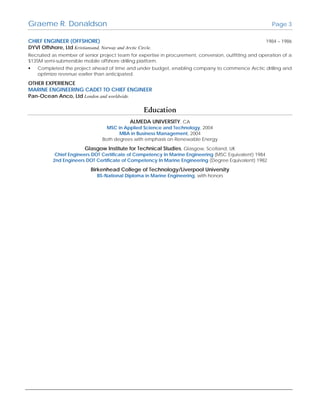 Graeme Donaldson_Resume_2015a | PDF | Power and Energy Industry ...