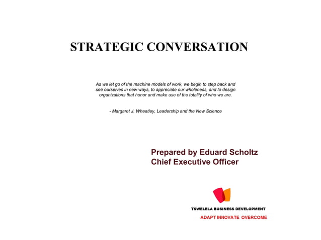 STRATEGIC CONVERSATION | PPT
