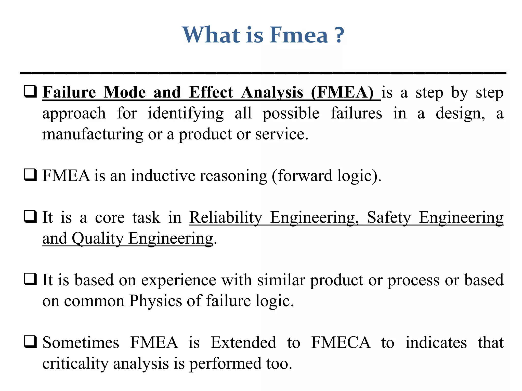 FMEA Presentation | PPTX