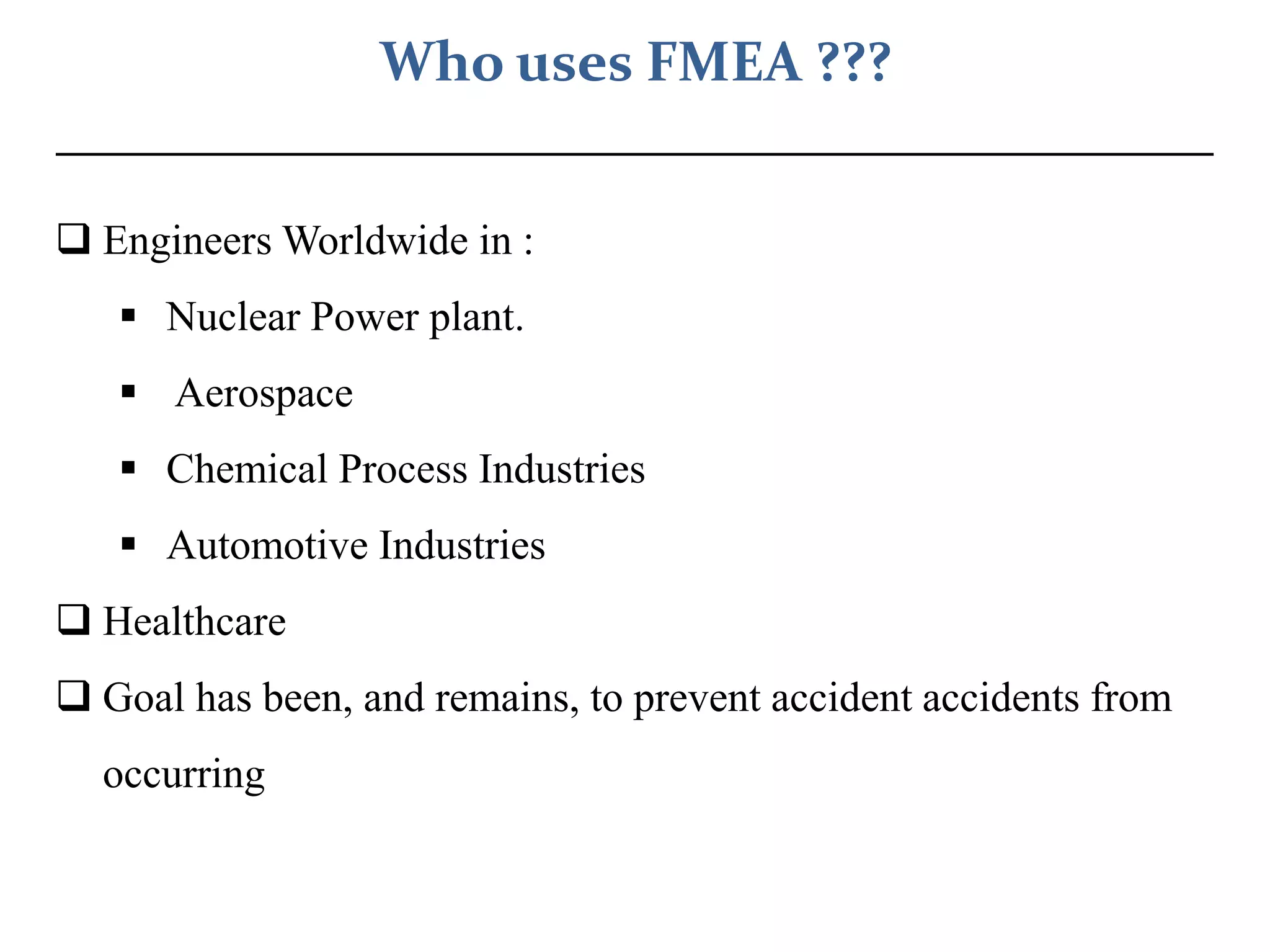 FMEA Presentation | PPTX