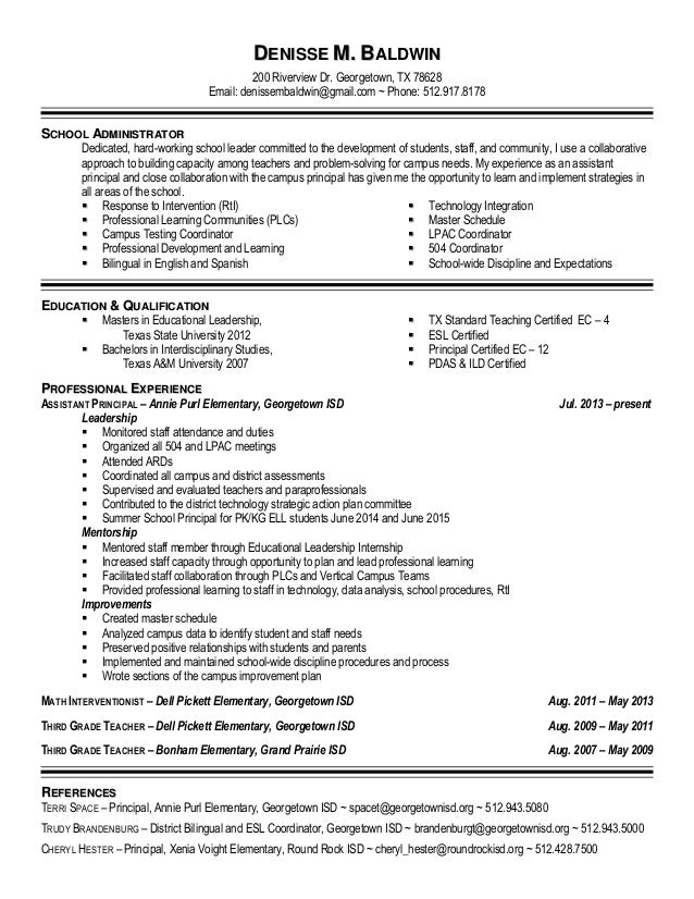 Baldwin Resume