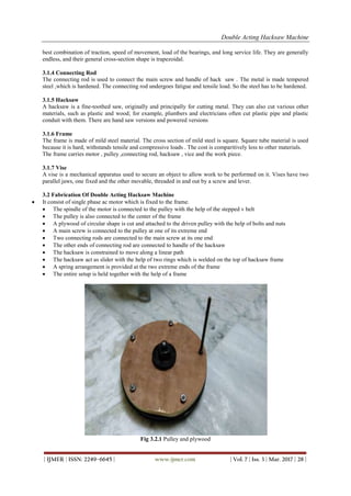 Double Acting Hacksaw Machine | PDF