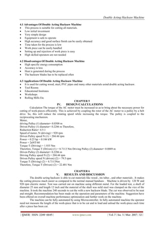 Double Acting Hacksaw Machine | PDF