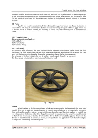 Double Acting Hacksaw Machine | PDF