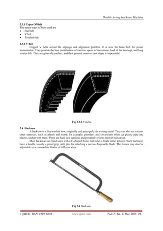 Double Acting Hacksaw Machine | PDF