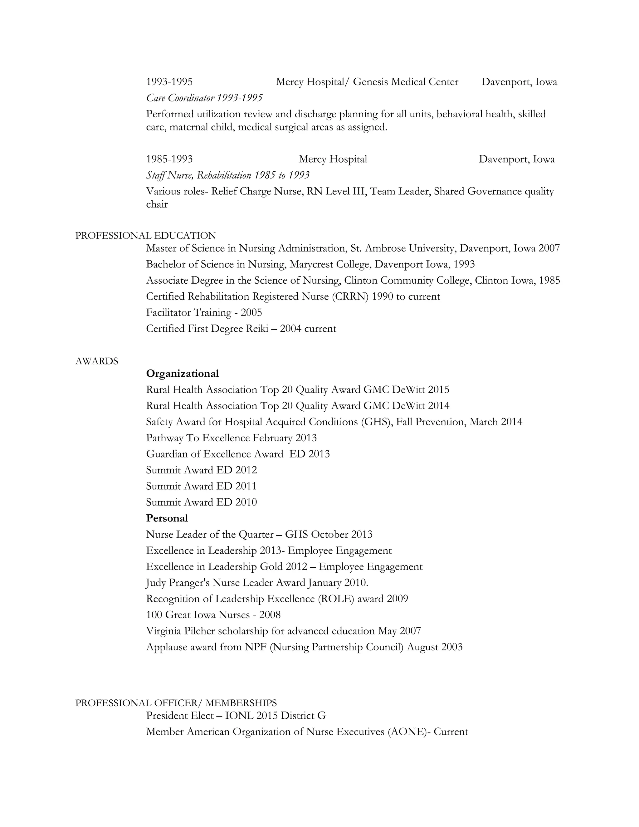 Wanda Haack Curriculum Vitae 9..2015