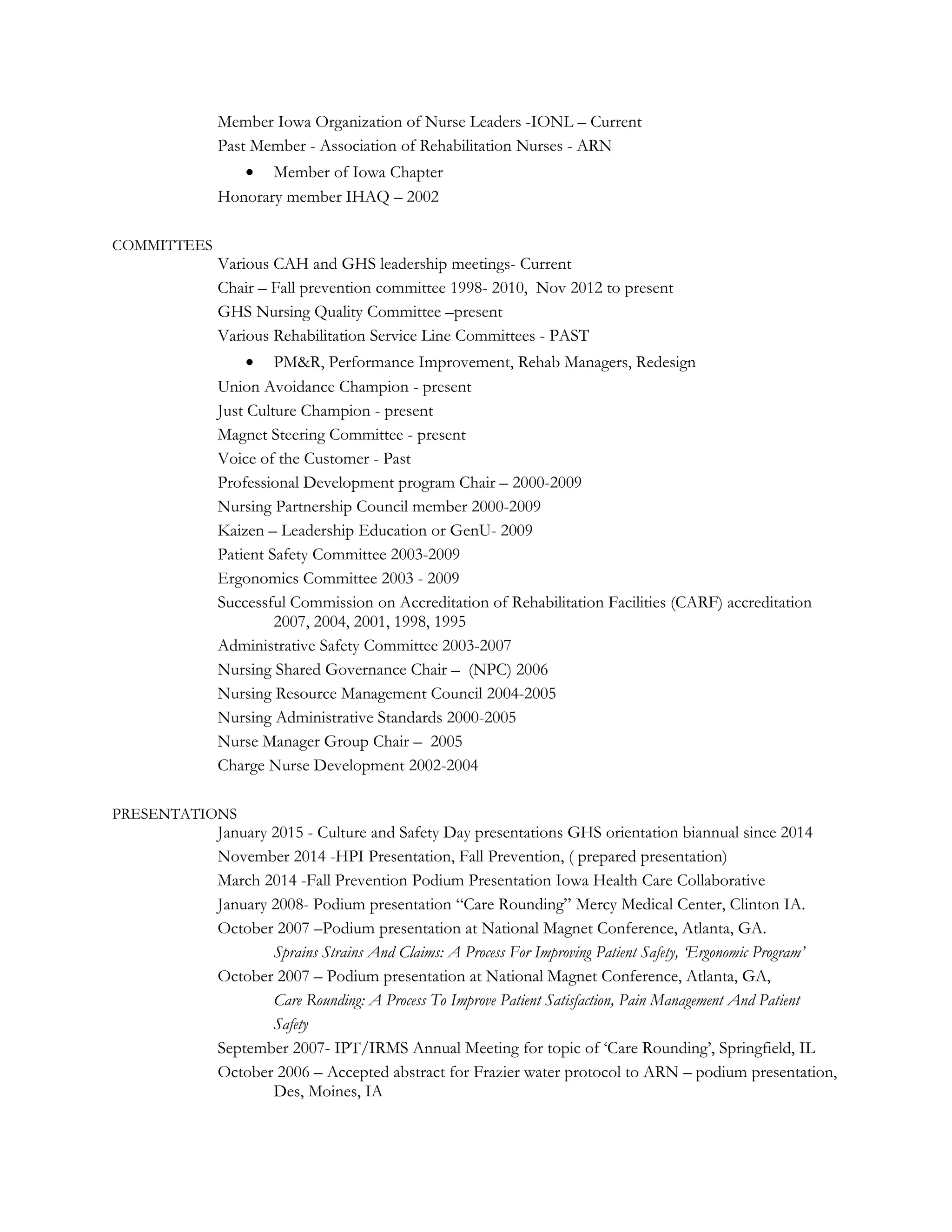 Wanda Haack Curriculum Vitae 9..2015