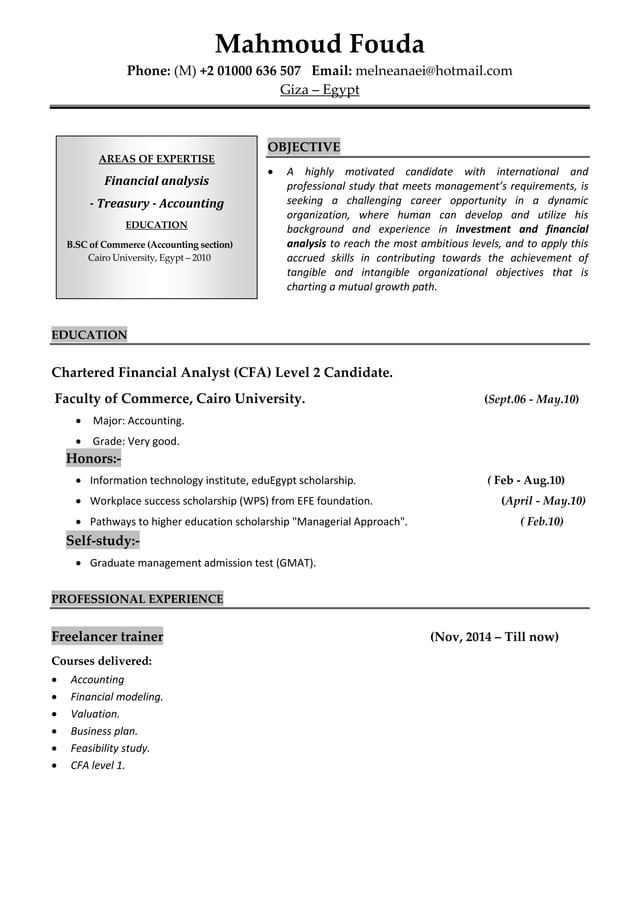 mahmoud fouda CV | PDF