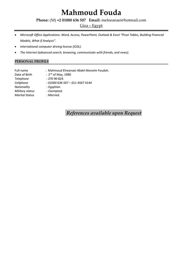 mahmoud fouda CV | PDF
