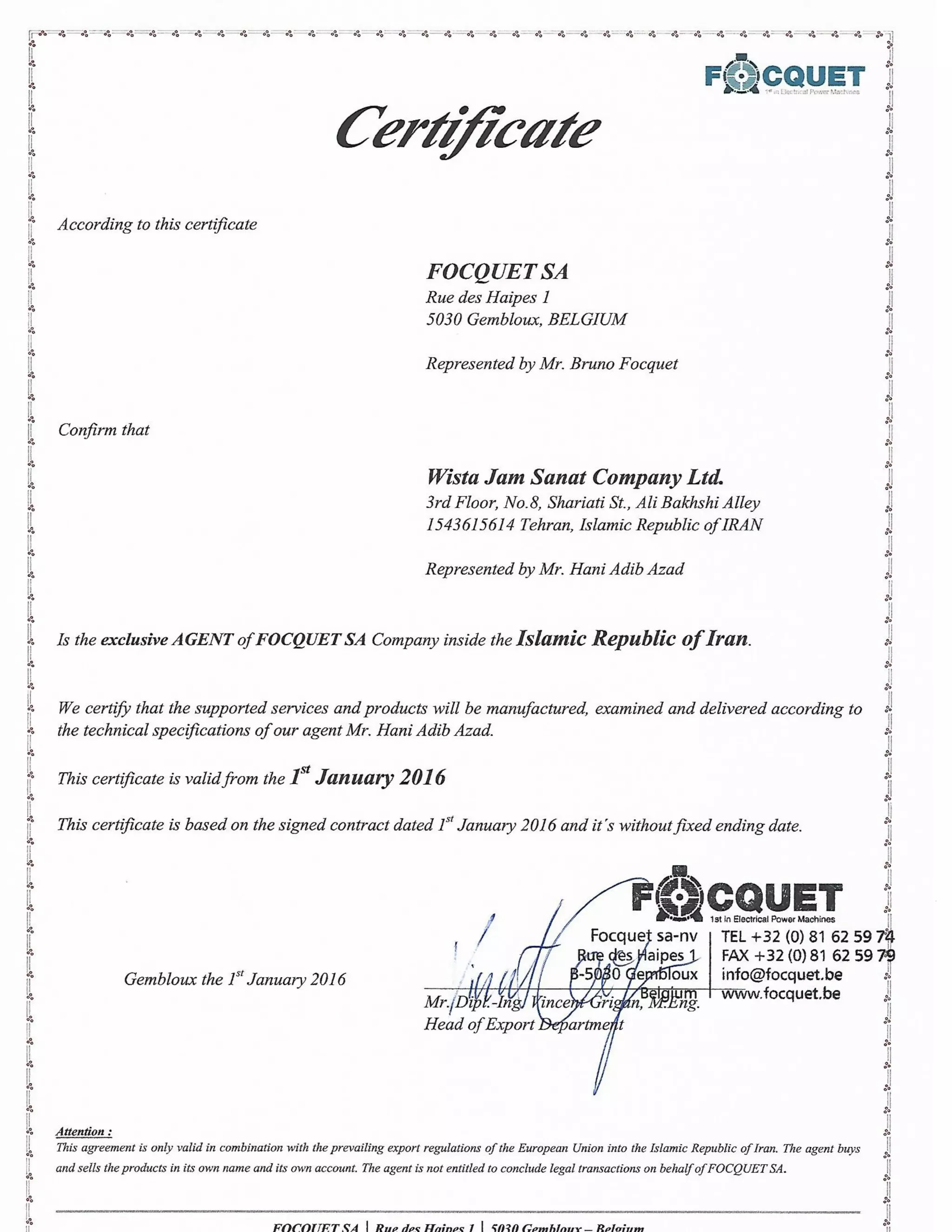 Agent Certificate | PDF
