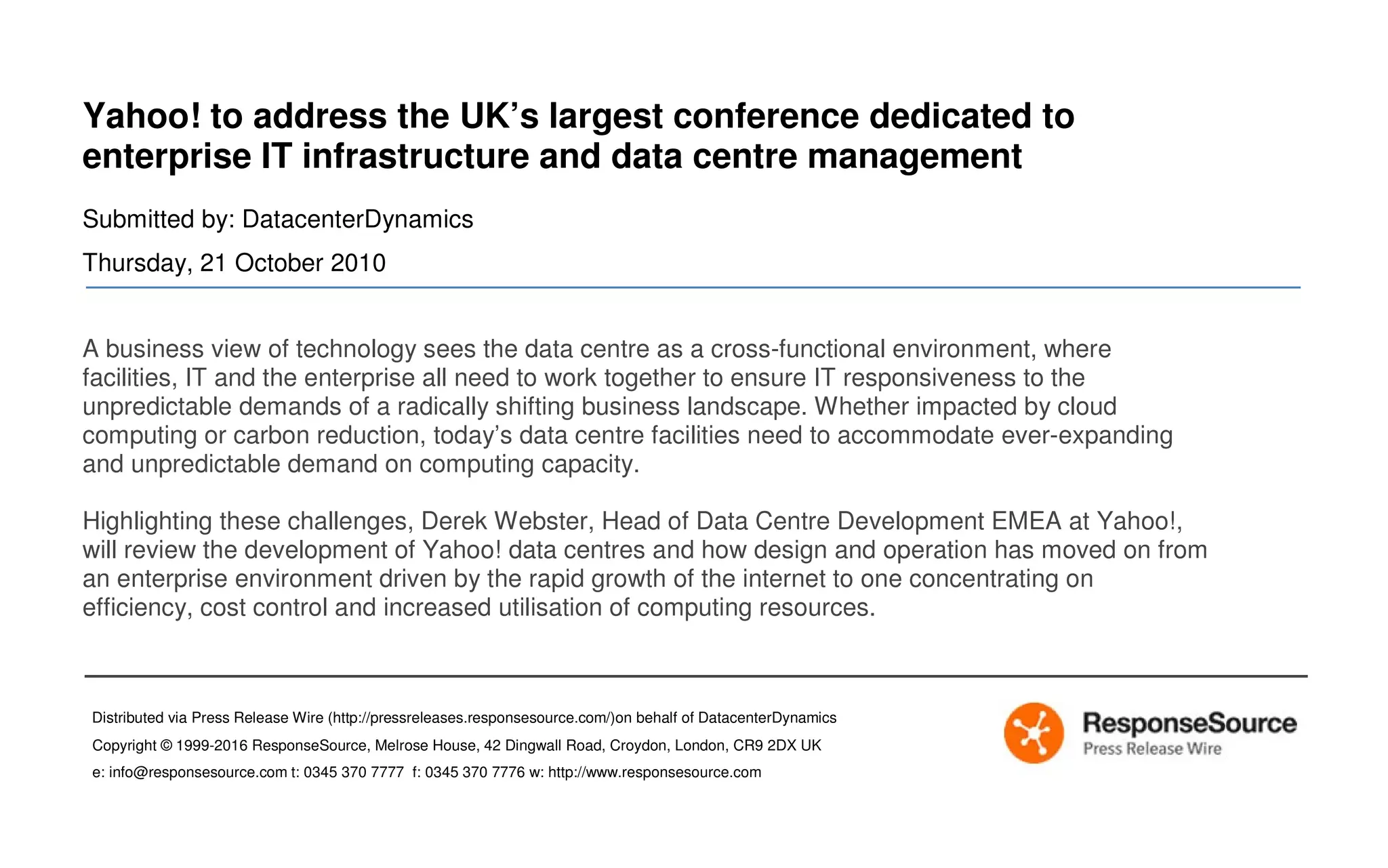 Yahoo DCD 2010 RS | PPT