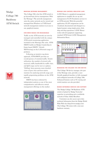 Madge Collage 740 Backbone ATM Switch | PDF