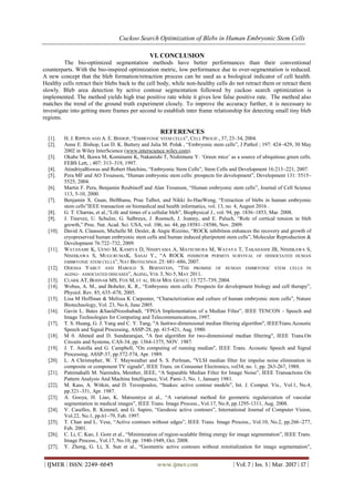 Cuckoo Search Optimization of Blebs in Human Embryonic Stem Cells | PDF