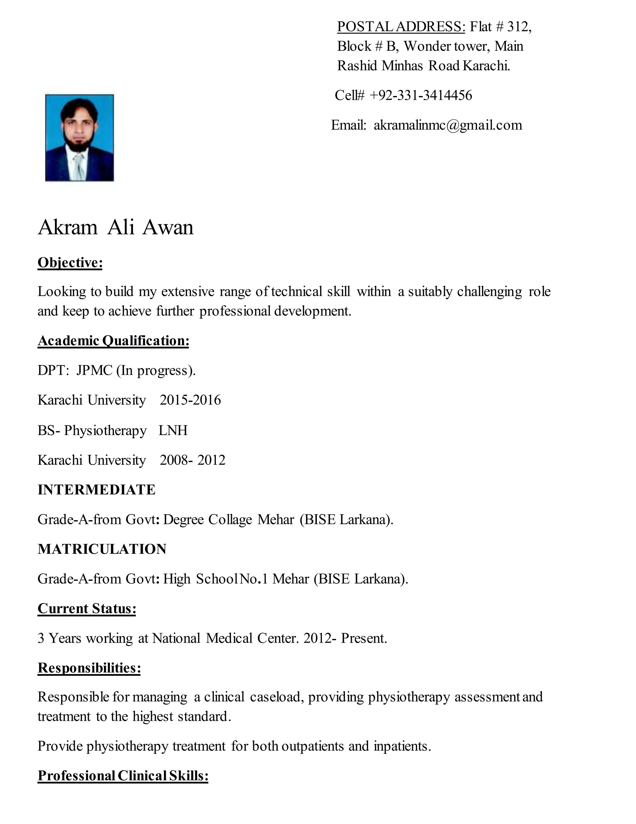 akram awan cv new pic | PDF