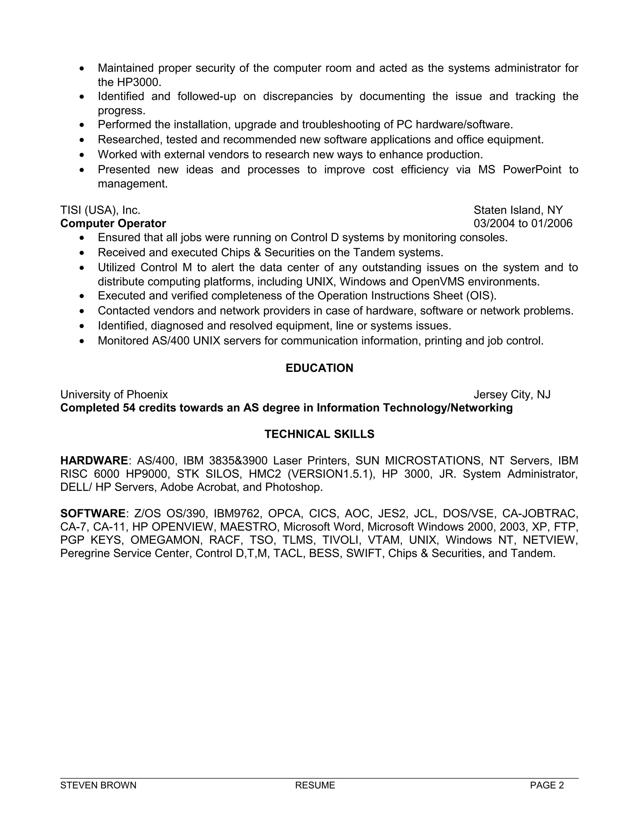 STEVEN BROWN (1) | PDF