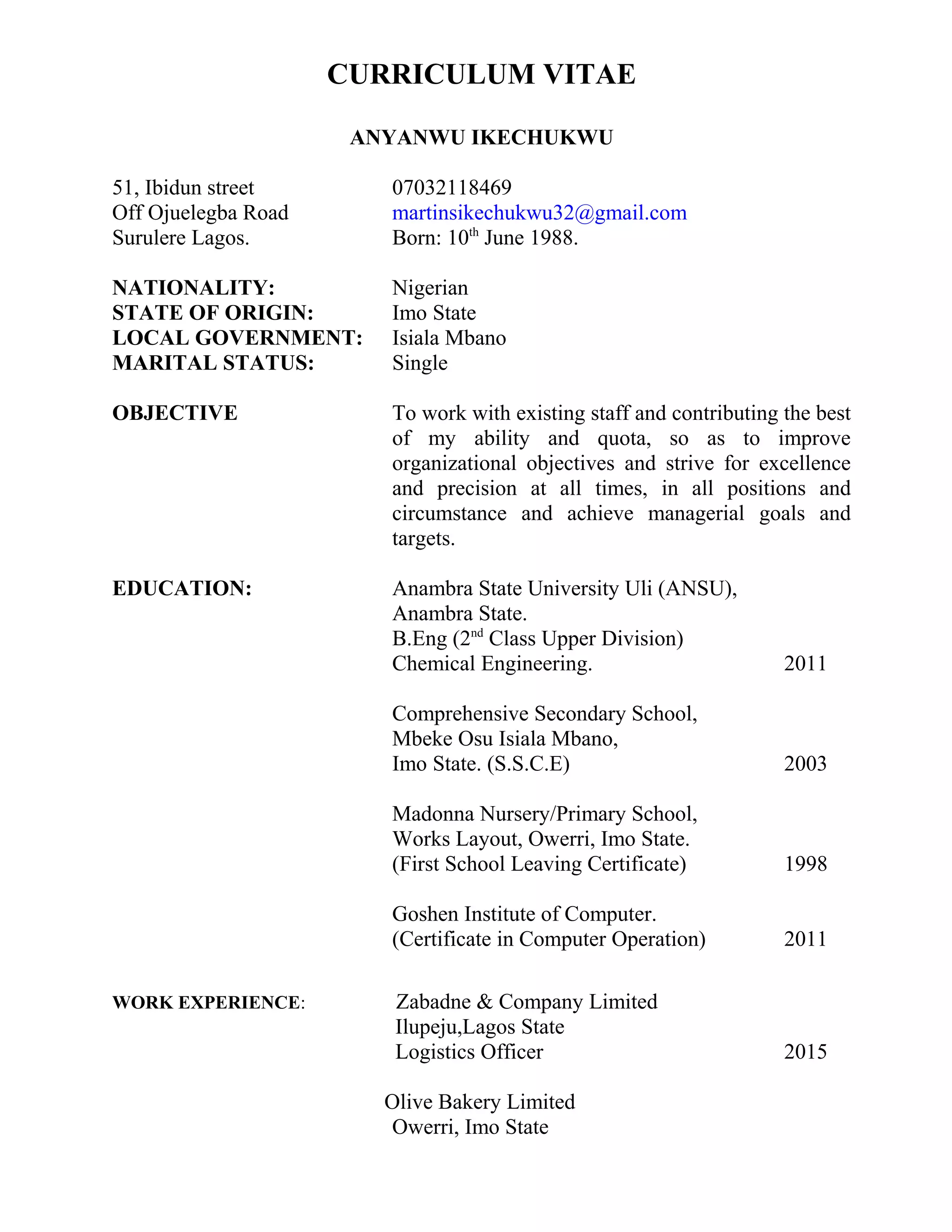 CURRICULUM VITAE iyke | DOC