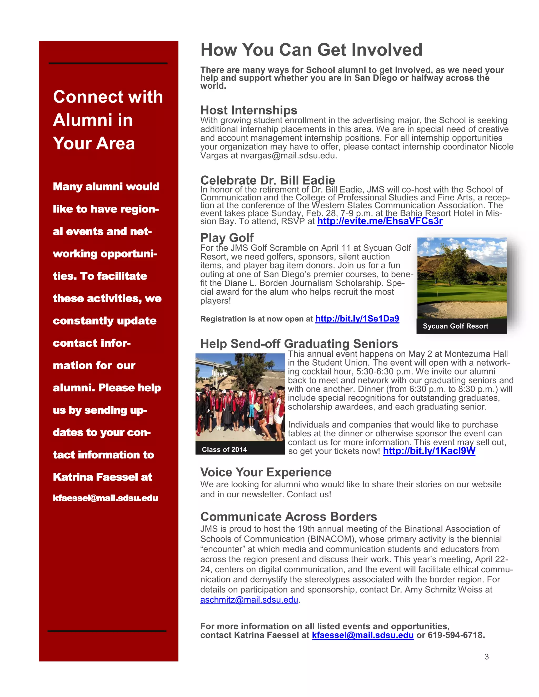 Alumni Newsletter Hardcopy Spring 2016 | PDF