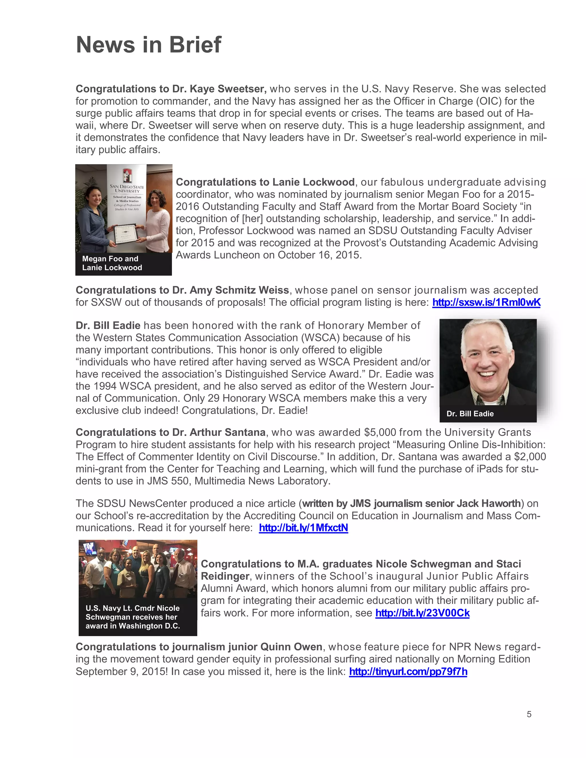 Alumni Newsletter Hardcopy Spring 2016 | PDF