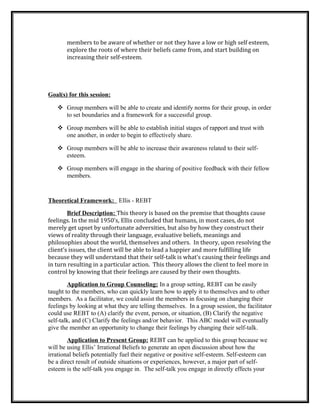 Counseling Group Lesson Plan | DOC