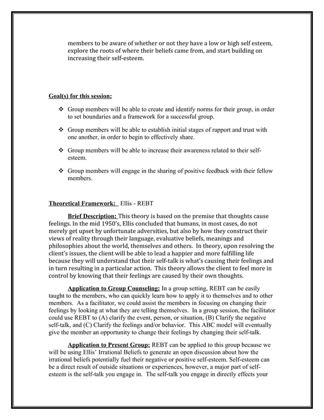 Counseling Group Lesson Plan | DOC