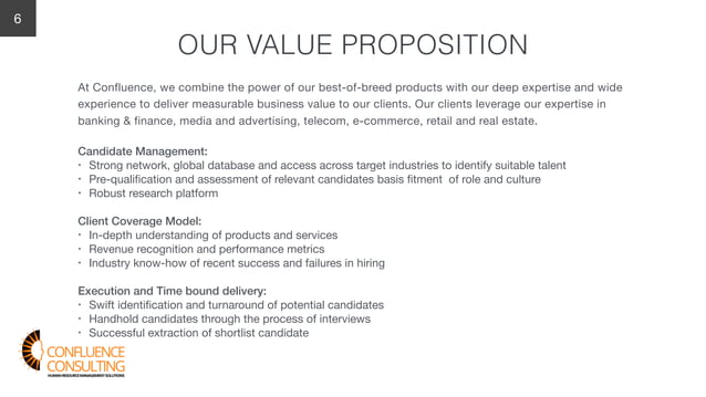 Confluence - Profile & Credentials-2016 | PPT