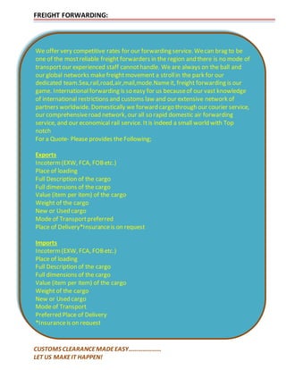 TOP NOTCH CLEARING AND FORWARDING AGENCY | DOCX