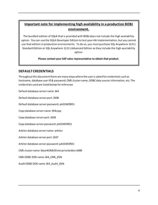 SAP SQL Anywhere High Availability Tutorial for Business Objects | DOCX | Databases | Computer ...