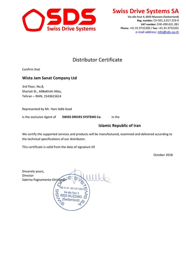 Distributor certificat | PDF