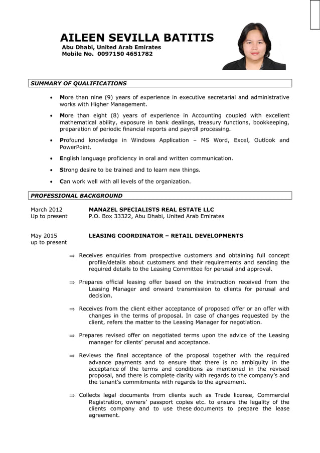 Updated CV - Aileen Batitis | PDF