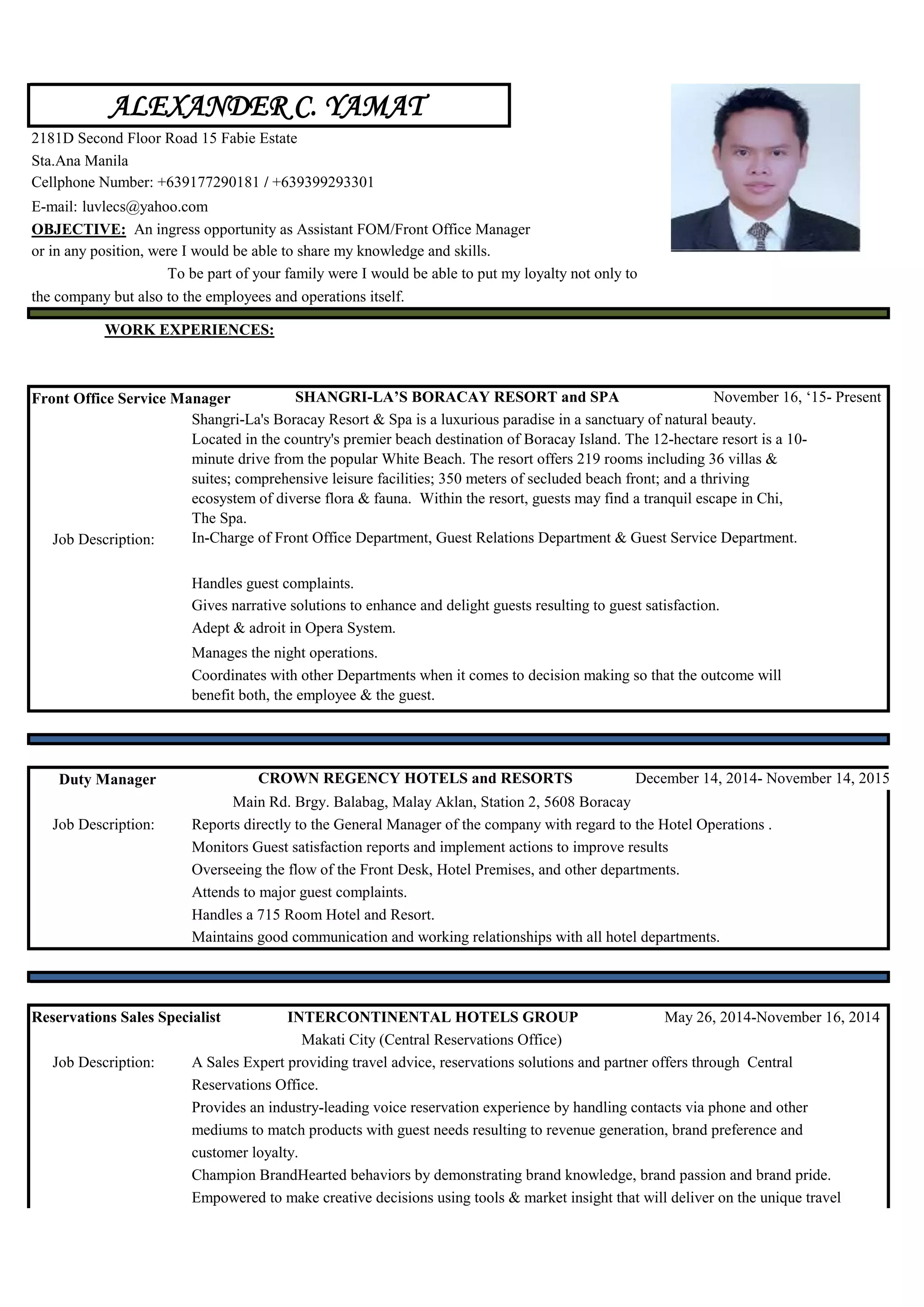 Alecs Resume May 2016 | PDF