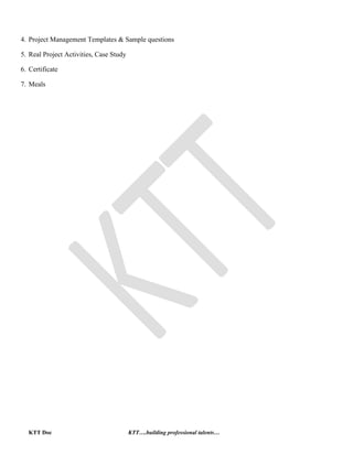 PMP COURSE OUTLINE PMBOK 5TH ED MODIFIED- OCT 2015 | PDF