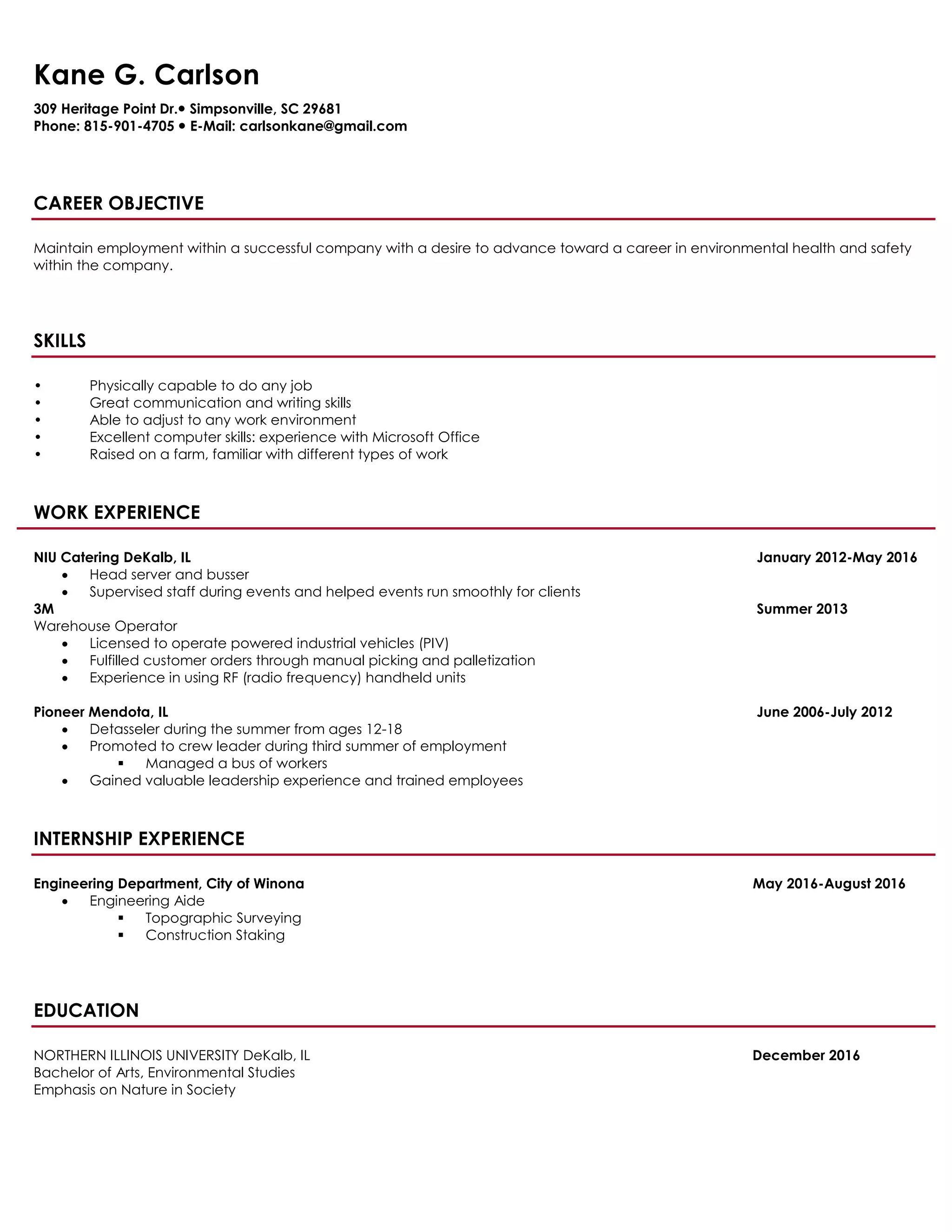 Carlson Resume | PDF