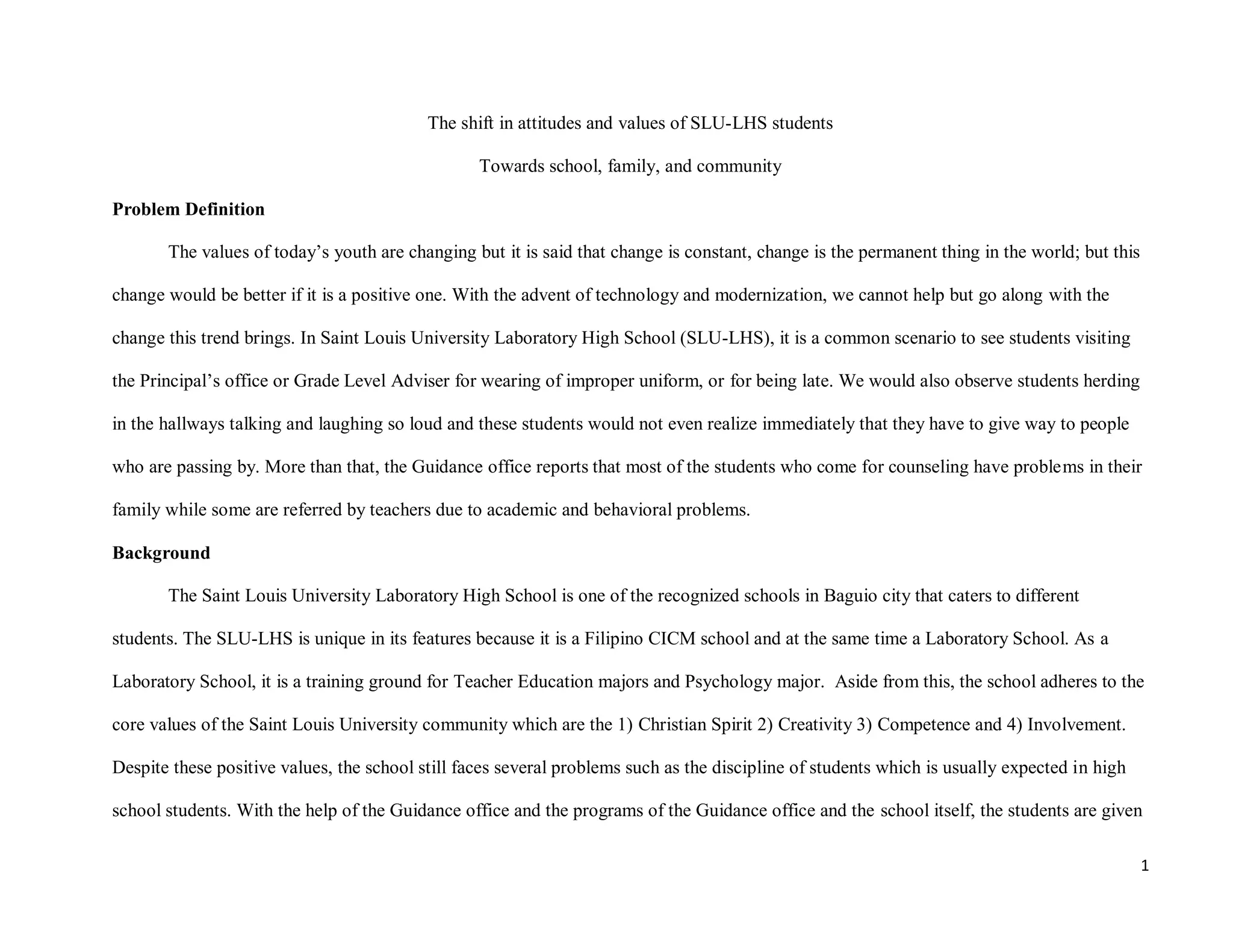 Community Psychology- Problem Definition Paper | PDF