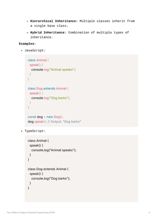 Mastering OOP: Understanding the Four Core Pillars | PDF