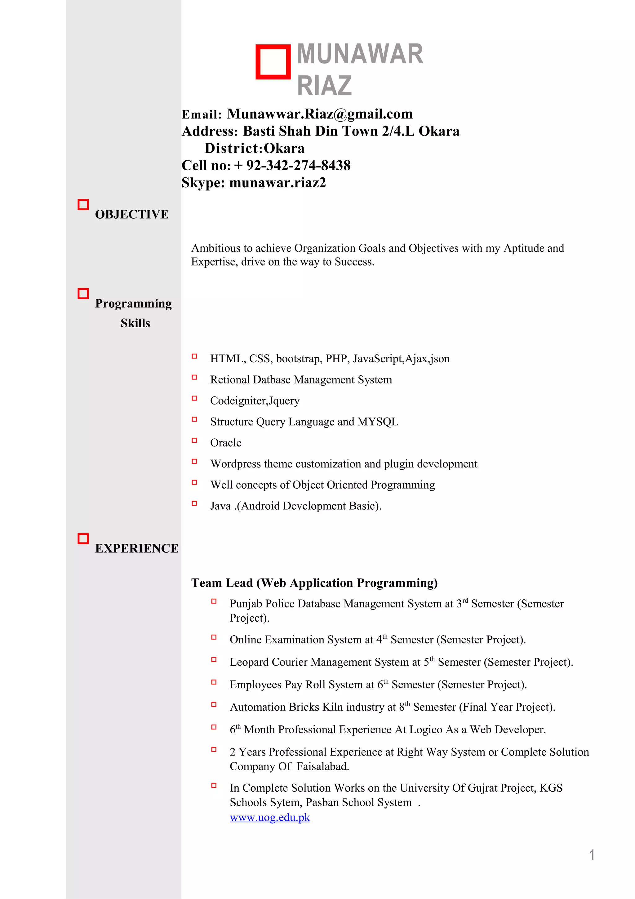 Munawar CV_doc | DOC