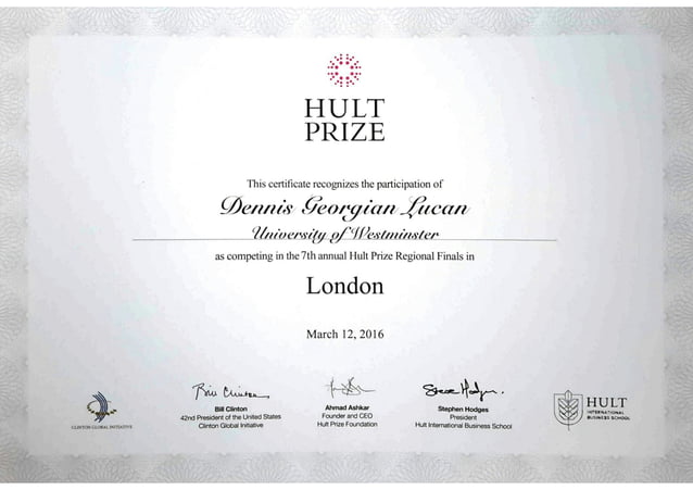 Hult Prize diploma | PDF