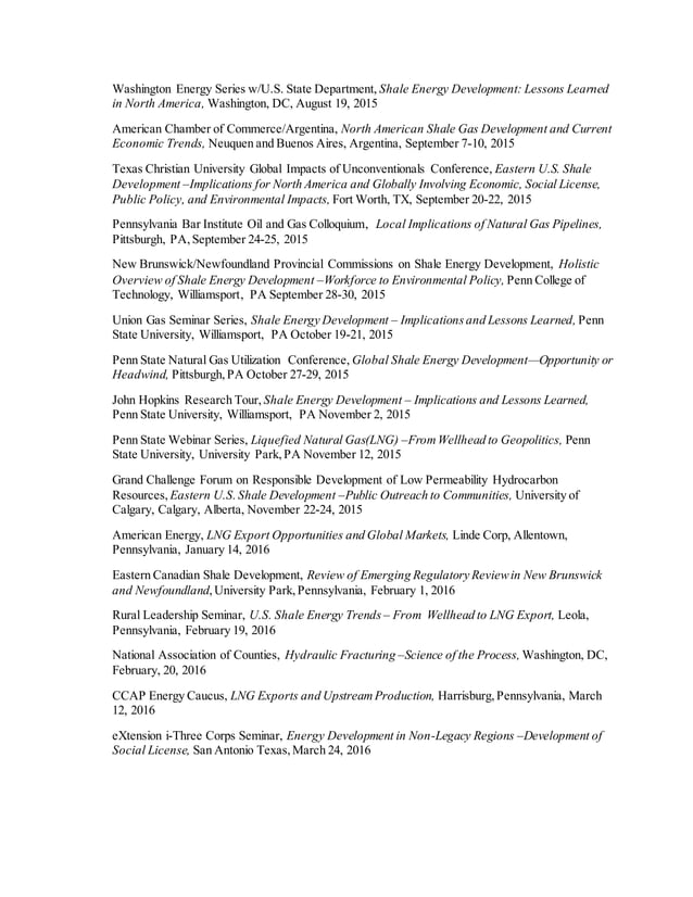 2015-16 Sample Shale Energy Presentations and Immersion Programs | DOCX