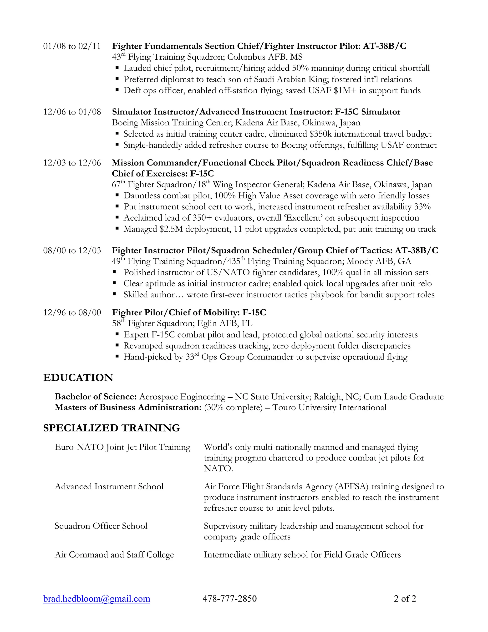 Hedbloom_Resume_15Sep16 | PDF