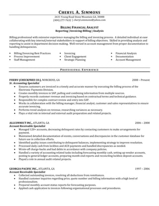 Cheryl Simmons Resume 10-19-15 | PDF