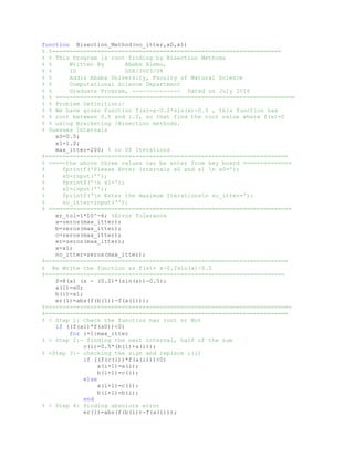 function Bisectio1 | PDF
