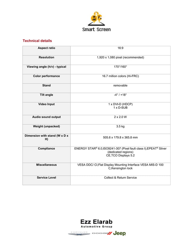 Chrysler Smart Screen | PDF