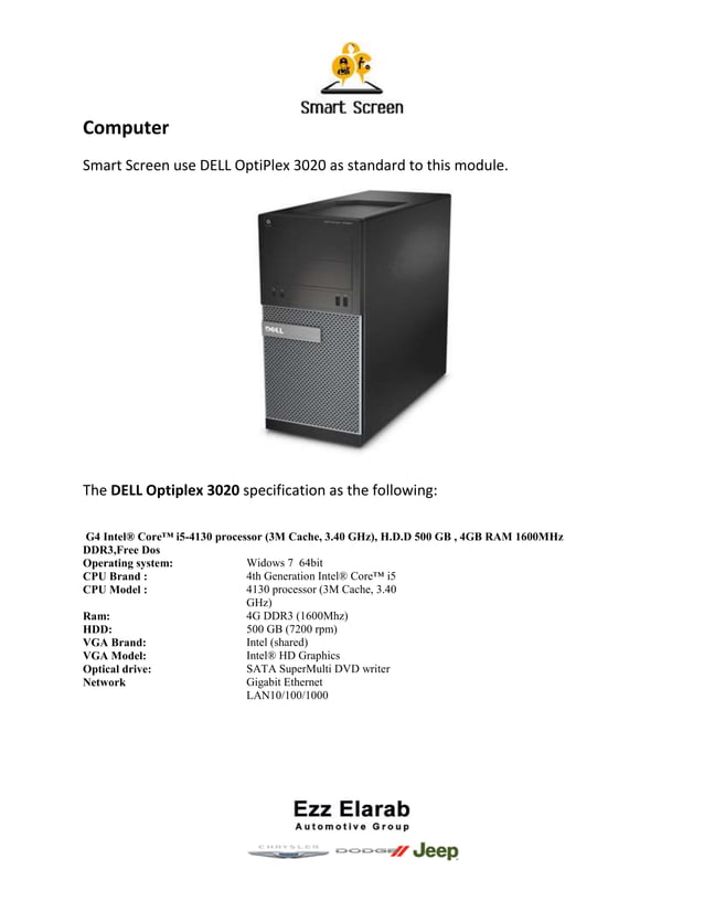 Chrysler Smart Screen | PDF