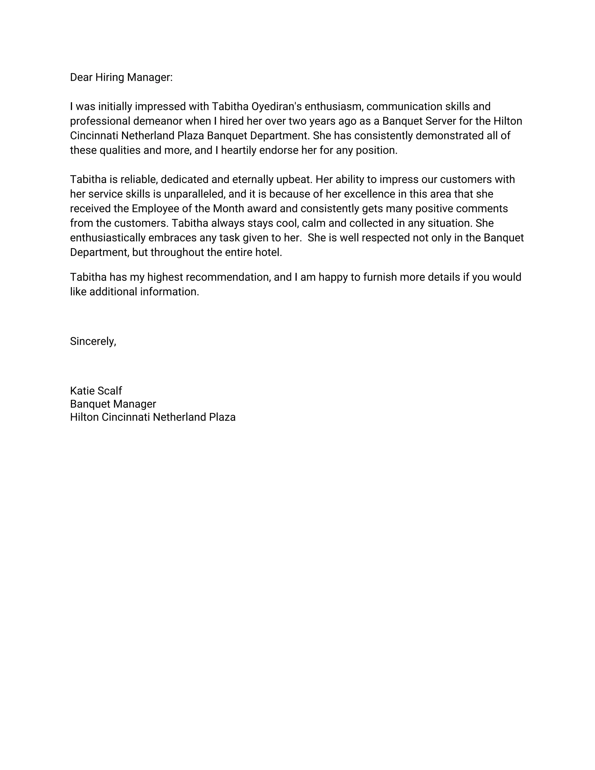 Tabithareccomendation.docx(1) | PDF