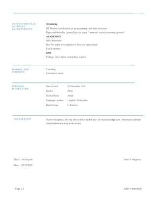 resumesa | DOCX | Programming Languages | Computing