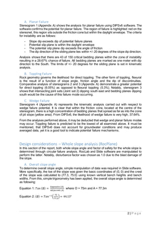 Open Pit Design Analysis | DOCX