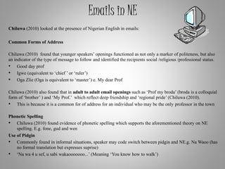 Nigerian English presentation (1) | PPTX