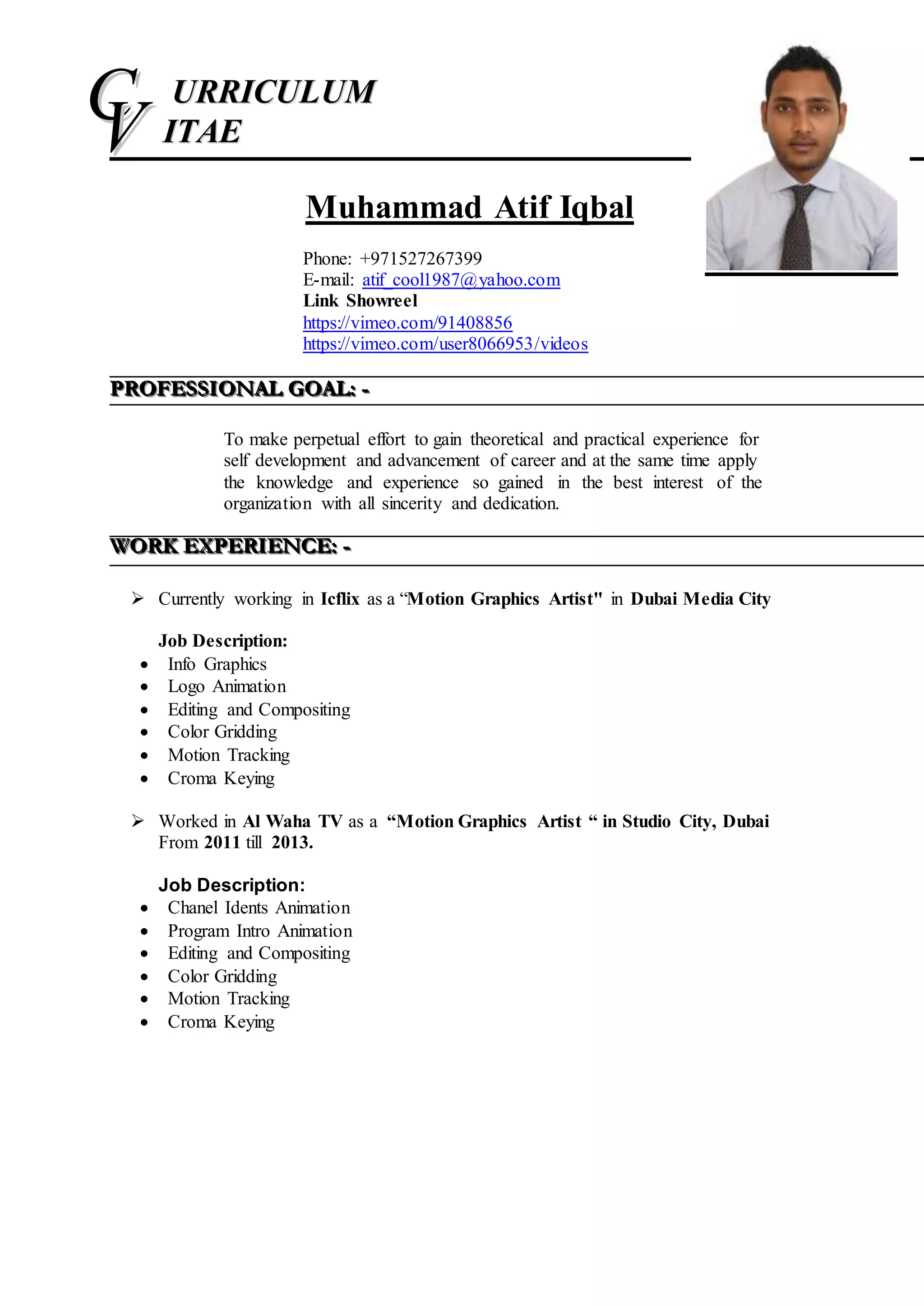 Atif Iqbal Resume | DOCX