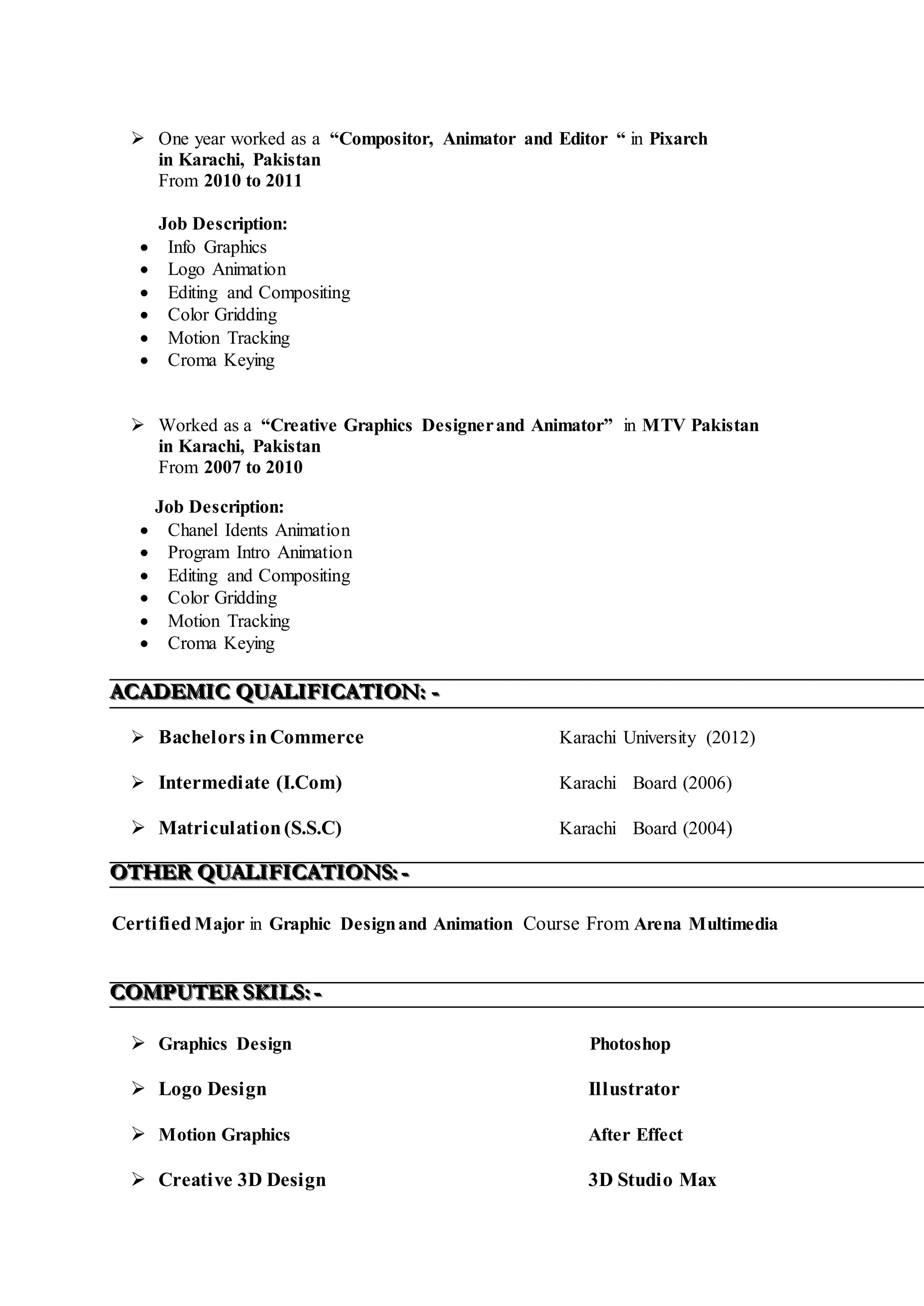 Atif Iqbal Resume | DOCX